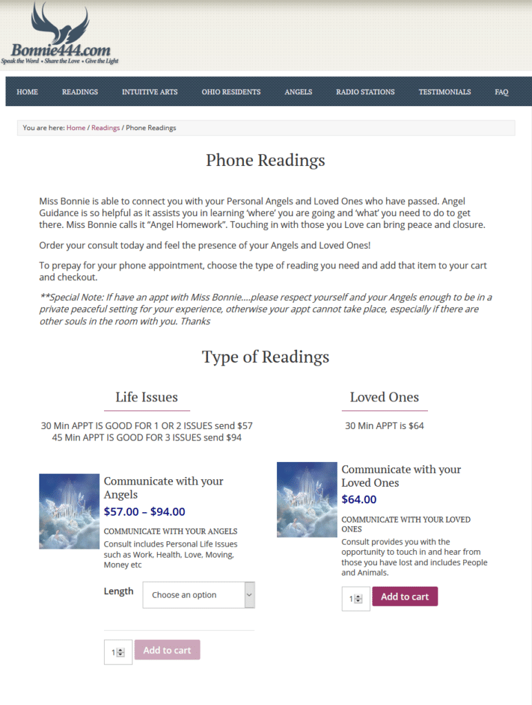 Miss Bonnie Revamp - JS Web Solutions
