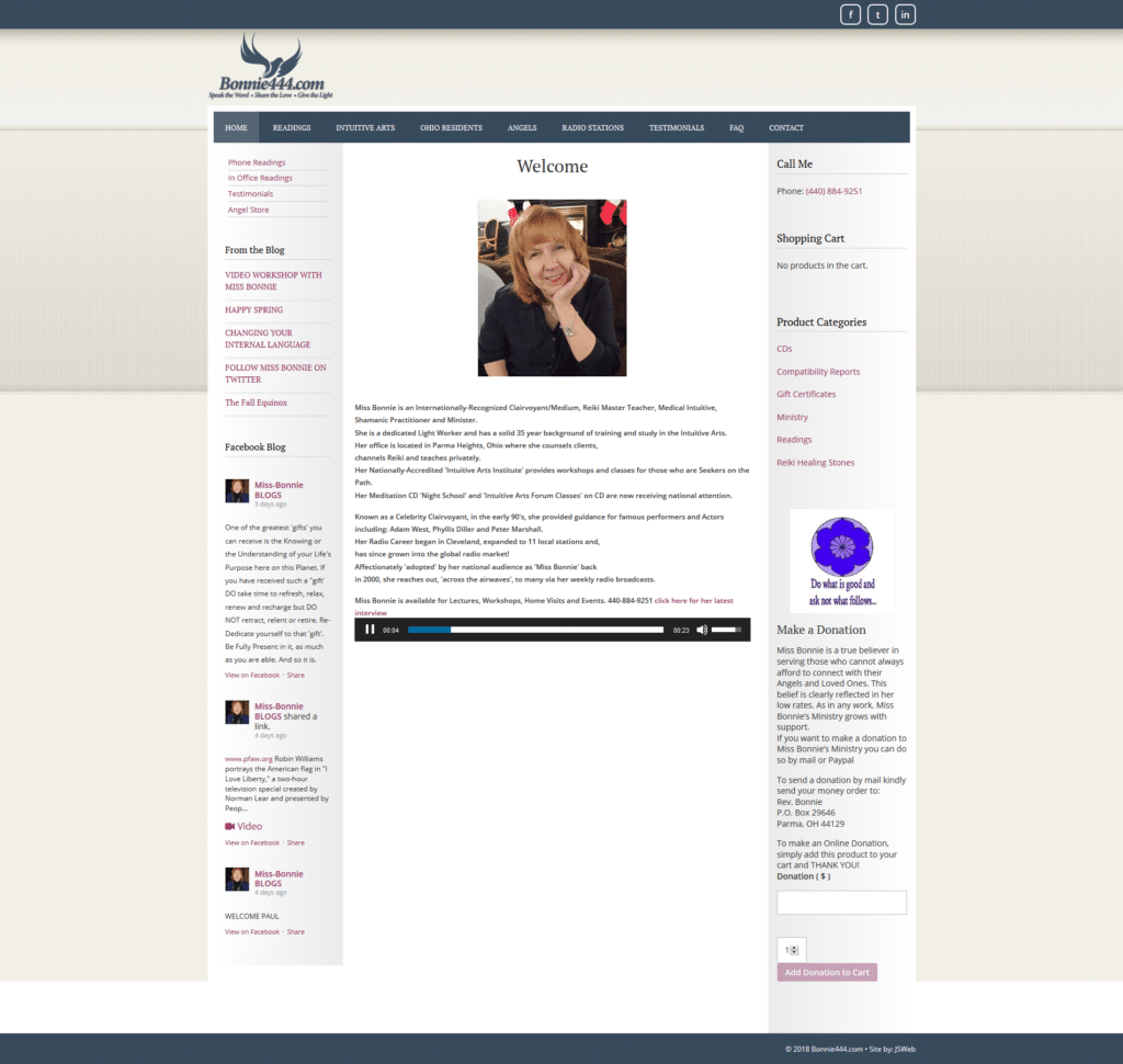 Miss Bonnie Revamp - JS Web Solutions